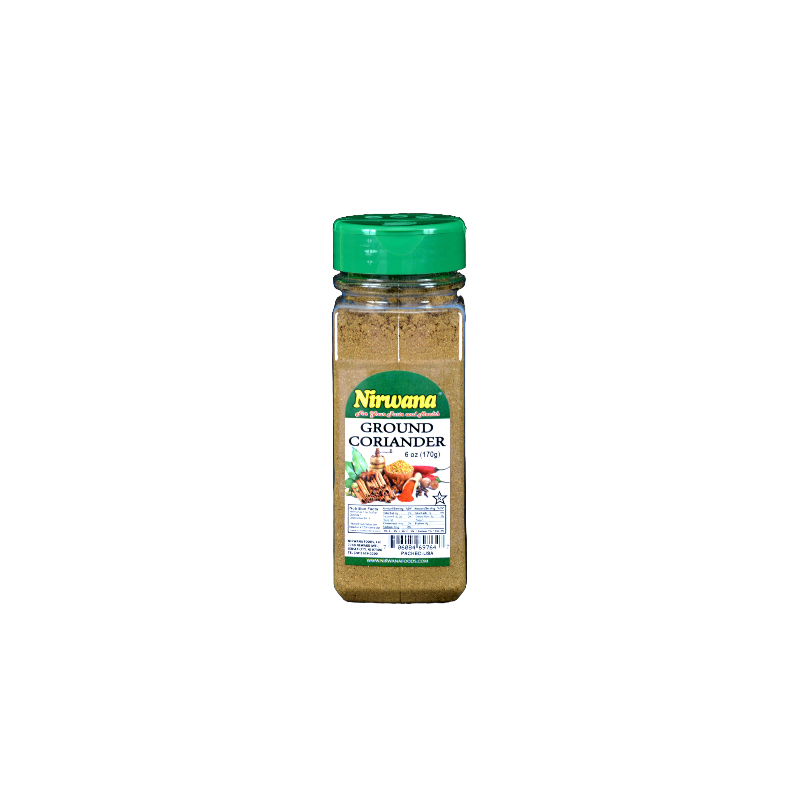 Nirwana Coriander Powder – 6 oz Small Jar | Fresh, Aromatic Spice for ...